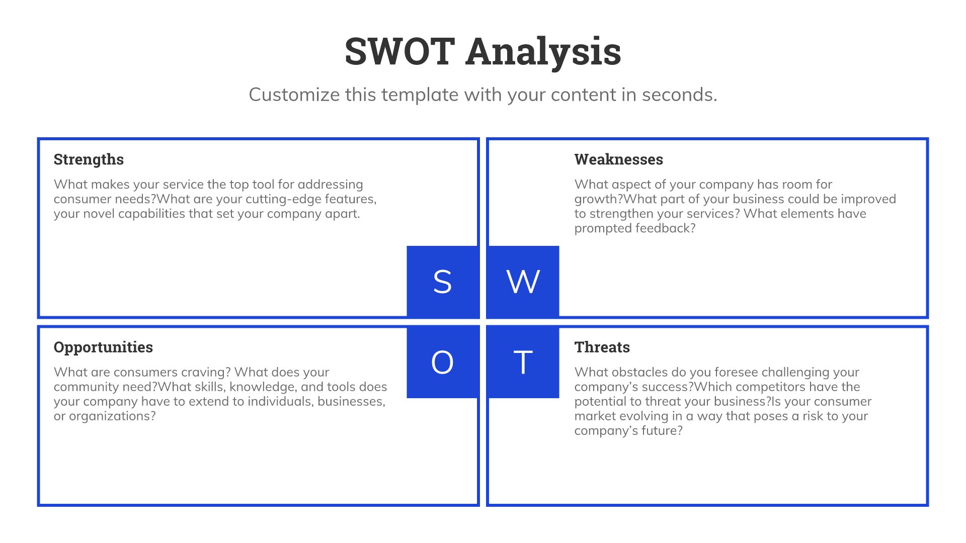 SWOT Analysis Template Beautiful ai